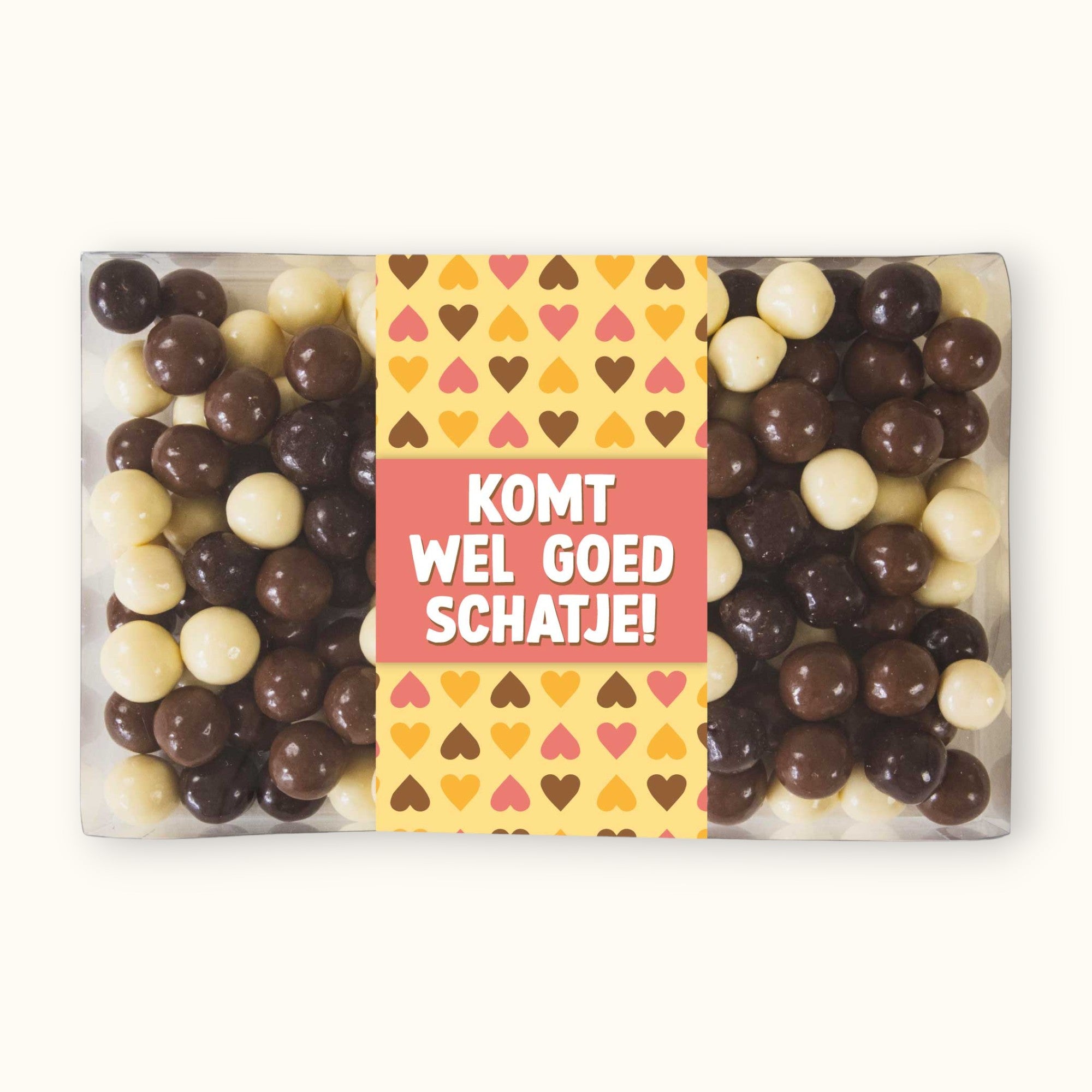 Doosje chocolade Komt wel goed schatje | Veel Liefs Doosje chocolade Komt wel goed schatje | Veel Liefs